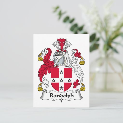 Randolph Family Crest Postcard | Zazzle