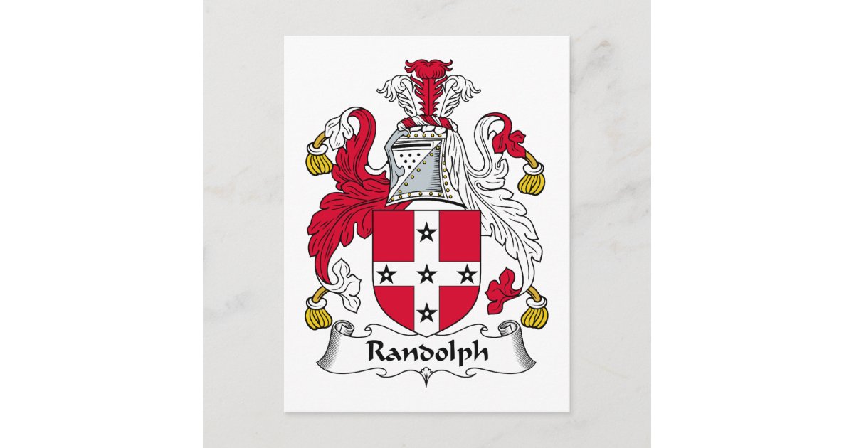 Randolph Family Crest Postcard | Zazzle