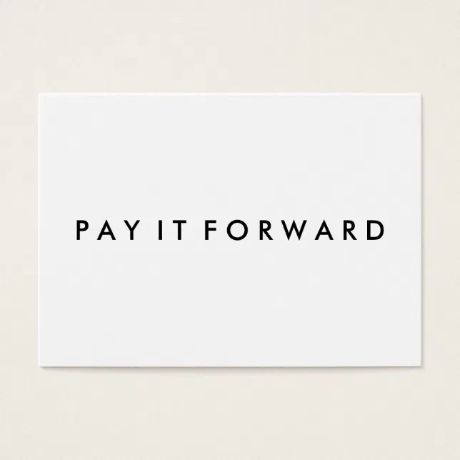 Random Acts of Kindness Pay It Forward Card | Zazzle
