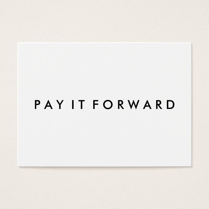 Random Acts of Kindness Pay It Forward Card | Zazzle.com