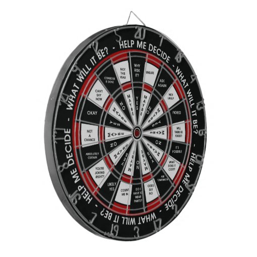 Random Decision Maker Dartboard With Darts | Zazzle