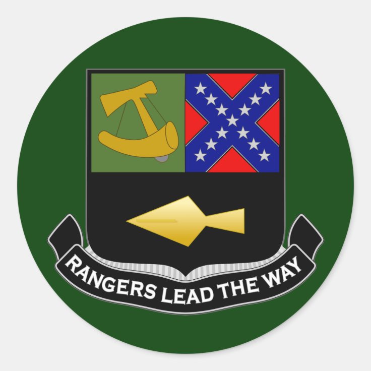 Ranger crest 1 classic round sticker | Zazzle