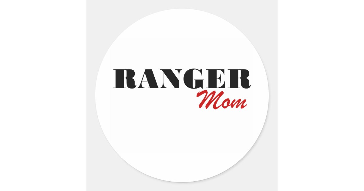 Ranger Mom Classic Round Sticker | Zazzle