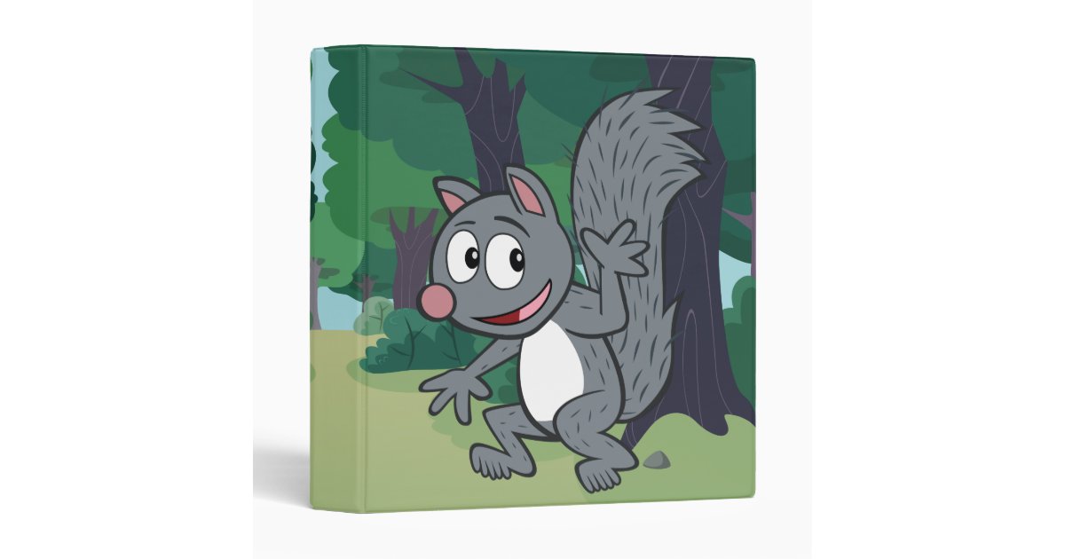 Ranger Rick | Gray Squirrel Waving Binder | Zazzle