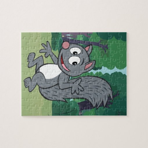 Ranger Rick | Gray Squirrel Waving Jigsaw Puzzle | Zazzle