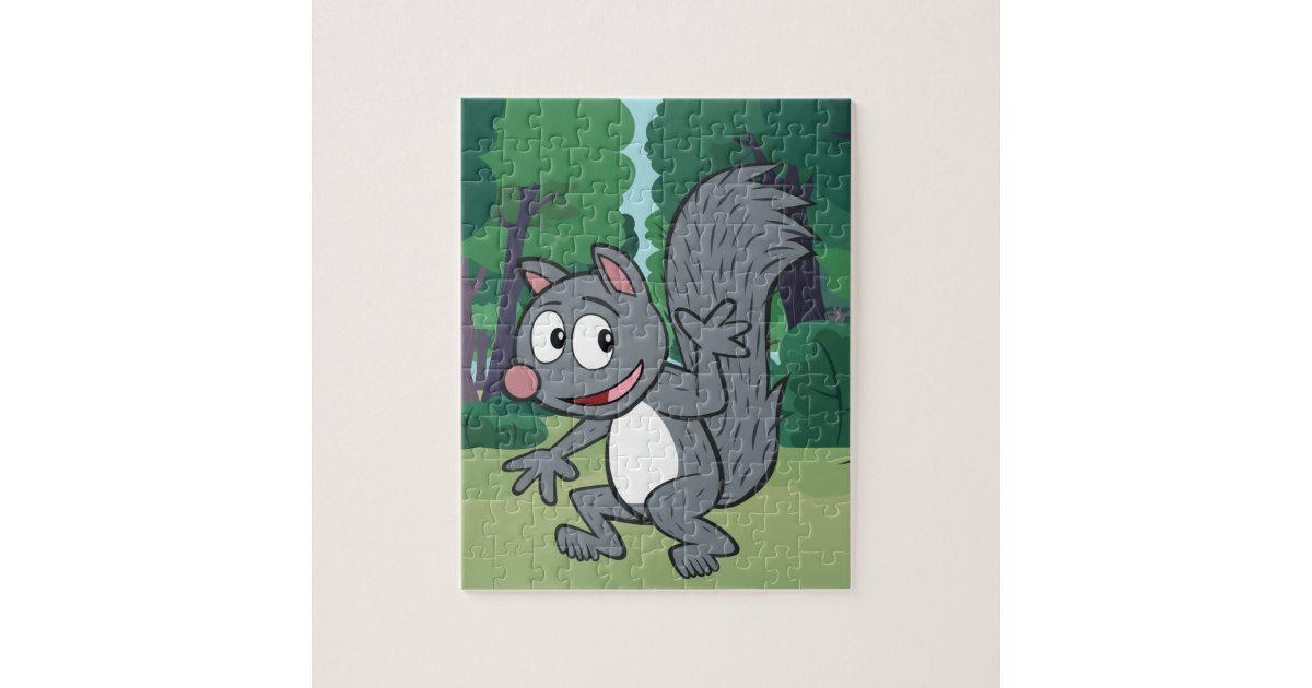 Ranger Rick | Gray Squirrel Waving Jigsaw Puzzle | Zazzle