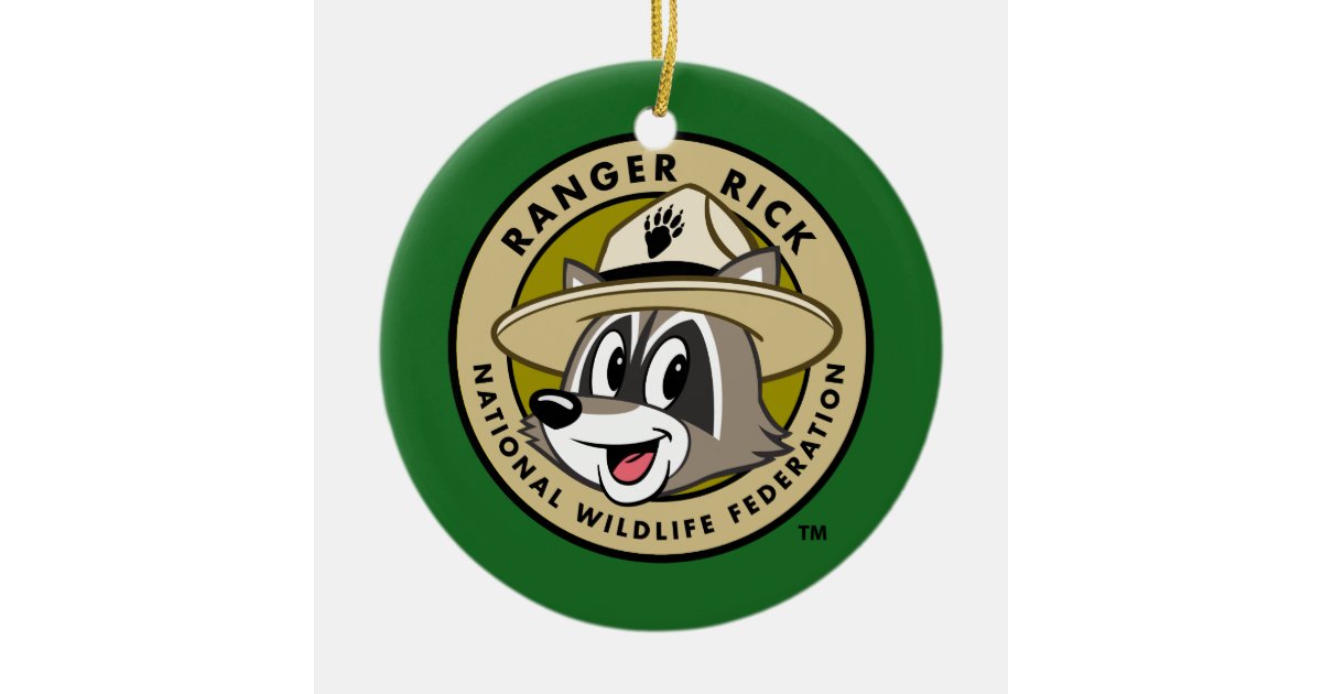 Ranger Rick | Ranger Rick Logo Ceramic Ornament | Zazzle