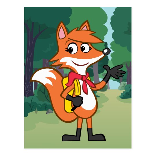 Ranger Rick | Scarlett Fox Waving Postcard | Zazzle.com