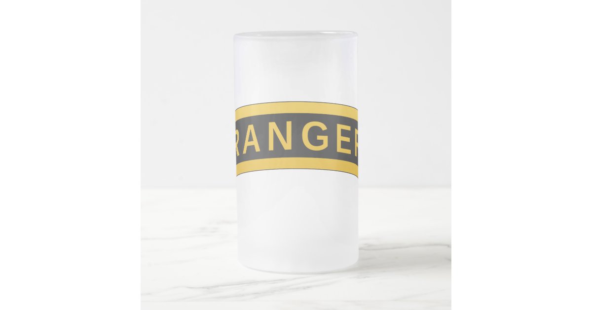 Ranger Tab Frosted Glass Beer Mug | Zazzle