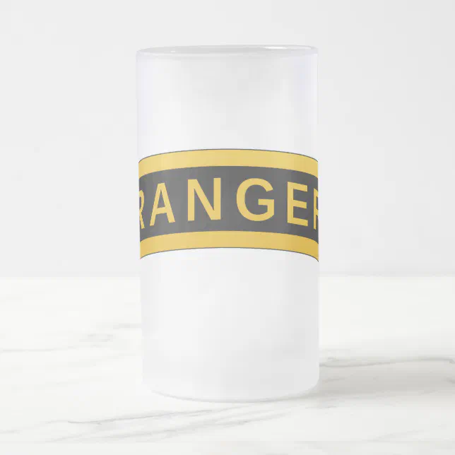 Ranger Tab Frosted Glass Beer Mug | Zazzle