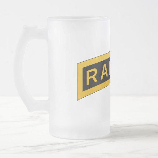Ranger Tab Frosted Glass Beer Mug | Zazzle