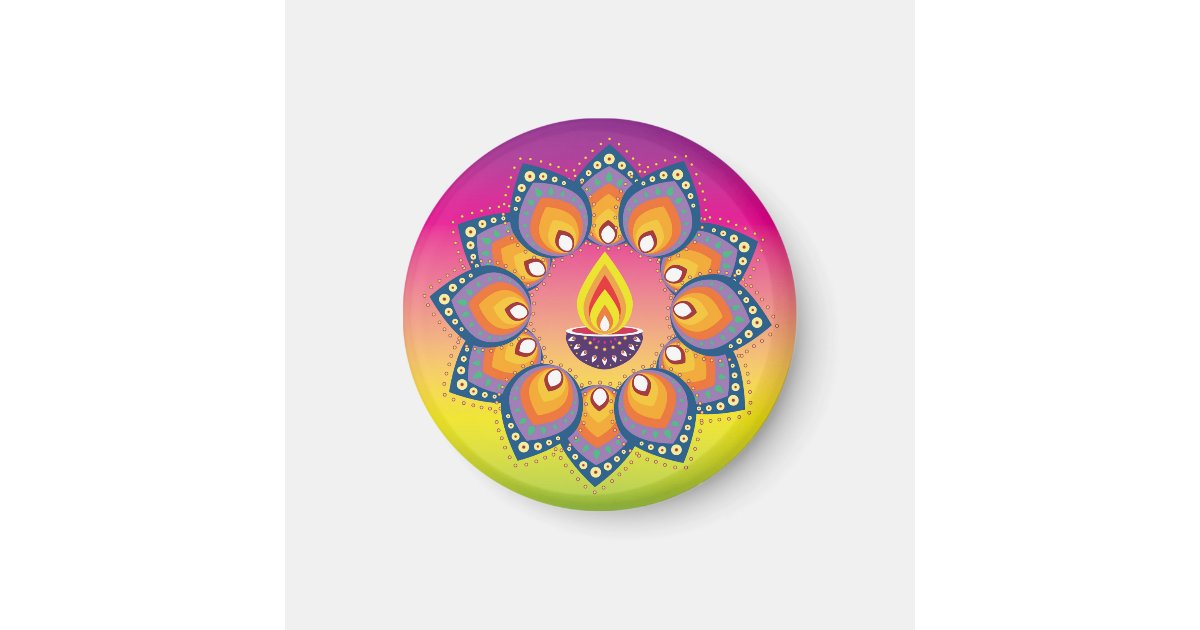 Rangoli 001 magnet | Zazzle
