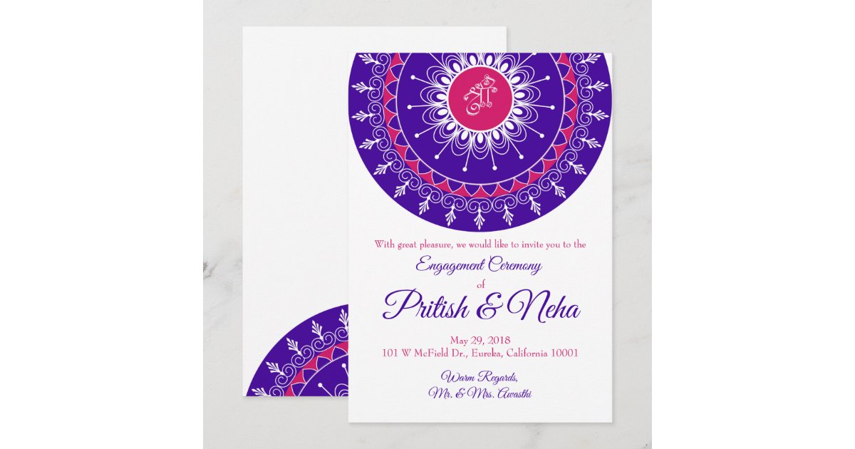 Rangoli Invitation Card | Zazzle