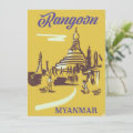 Rangoon Myanmar vintage travel poster | Zazzle