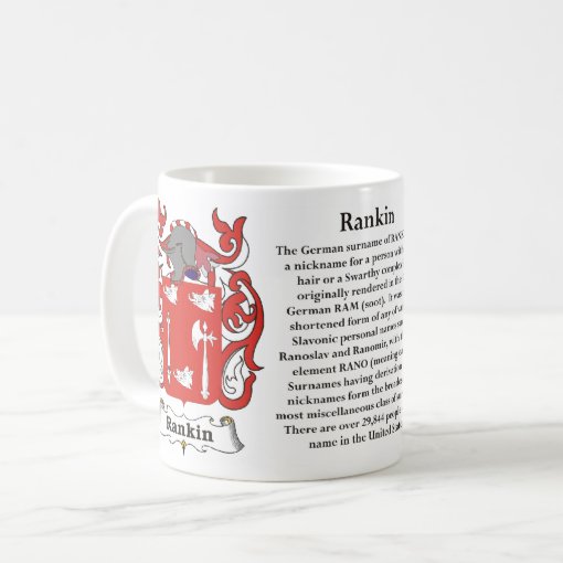 Rankin, History, Meaning and the Crest Mug | Zazzle