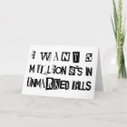 Ransom-style birthday card | Zazzle.com