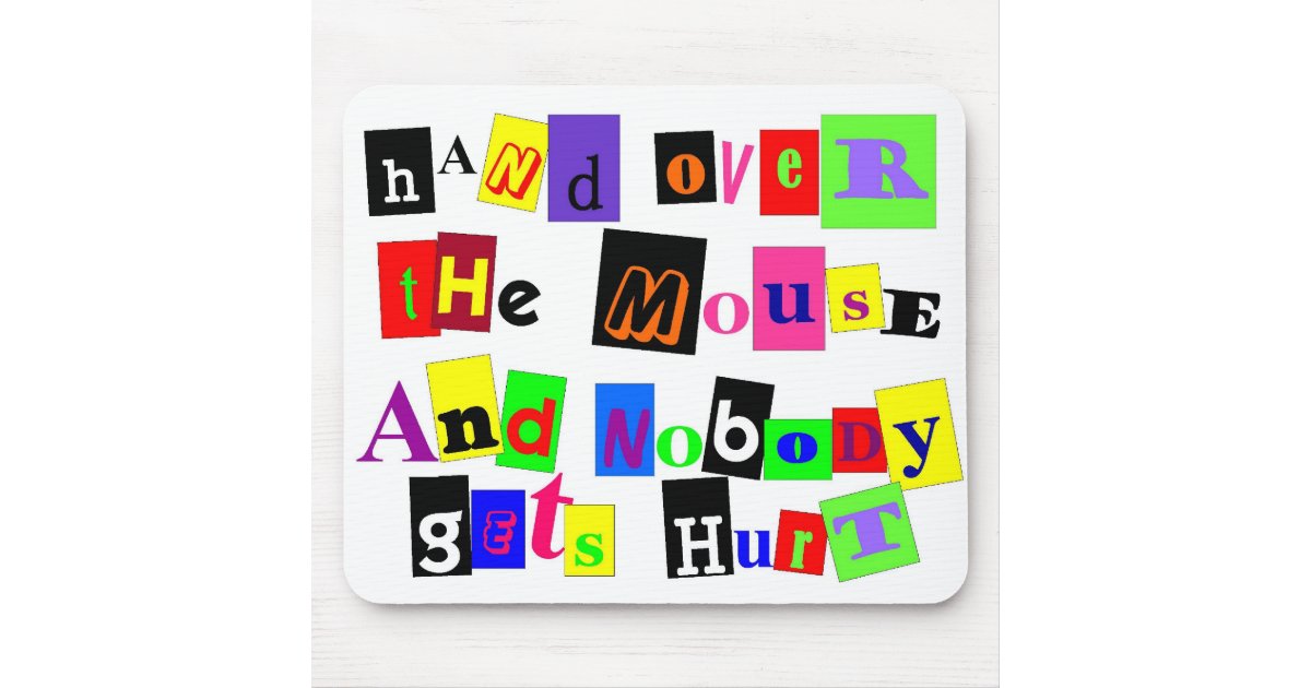 Ransom Note Mousepad | Zazzle