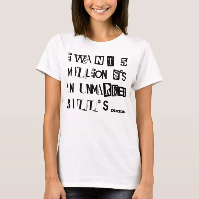 Ransom Note T-Shirt | Zazzle