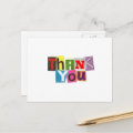 Ransom Note Thank You Postcard | Zazzle