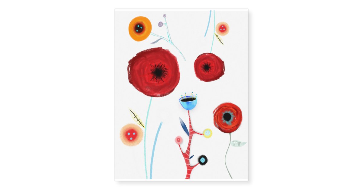 Ranunculus Tattoo Tattoo Tattoo | Zazzle
