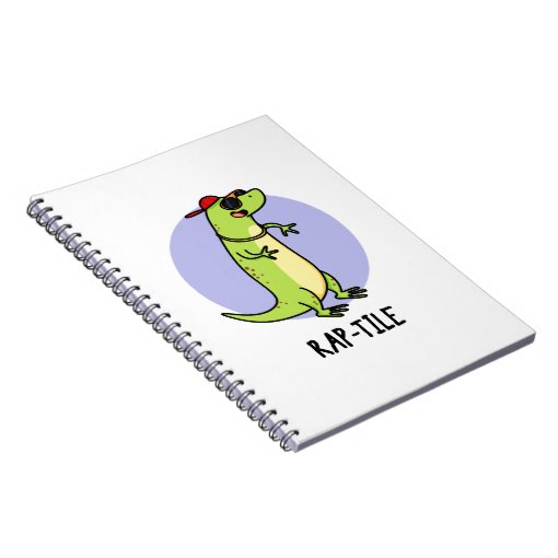 Rap-tile Funny Reptile Lizard Pun Notebook | Zazzle