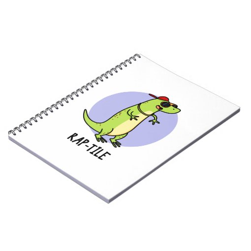 Rap-tile Funny Reptile Lizard Pun Notebook | Zazzle