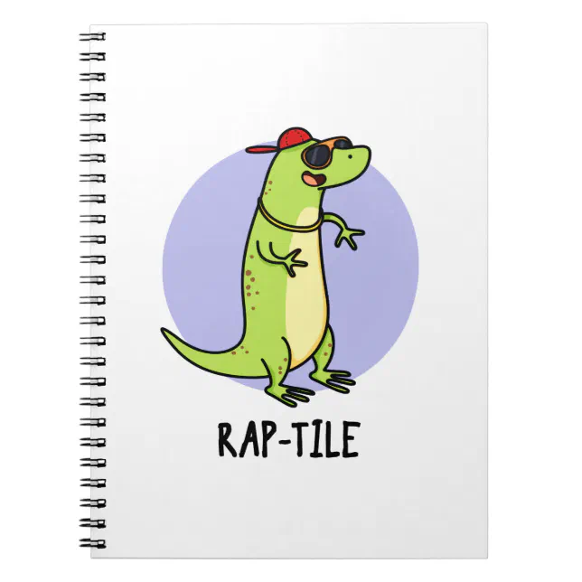 Rap-tile Funny Reptile Lizard Pun Notebook | Zazzle