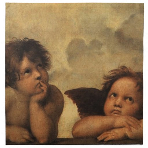 Raphael Angels Napkins | Zazzle