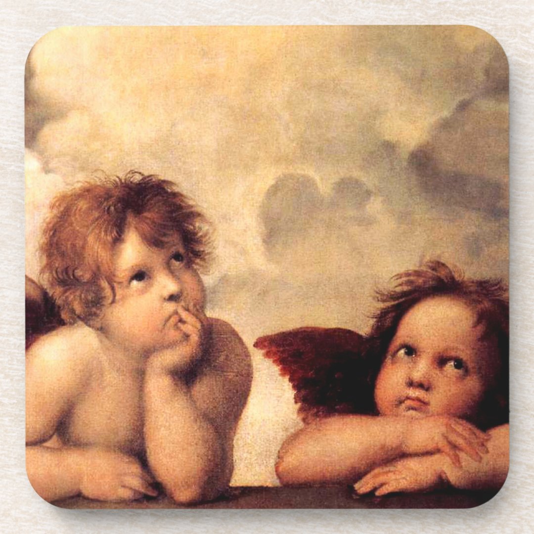 Raphael Cherubs Sistine Madonna Coasters | Zazzle