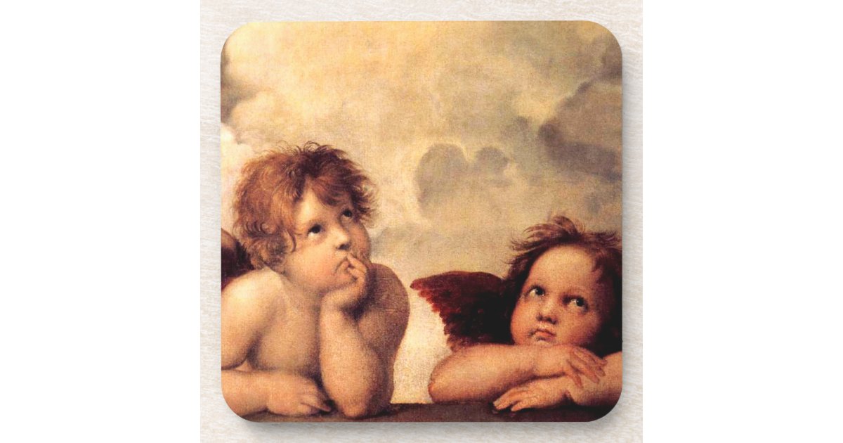 Raphael Cherubs Sistine Madonna Coasters | Zazzle