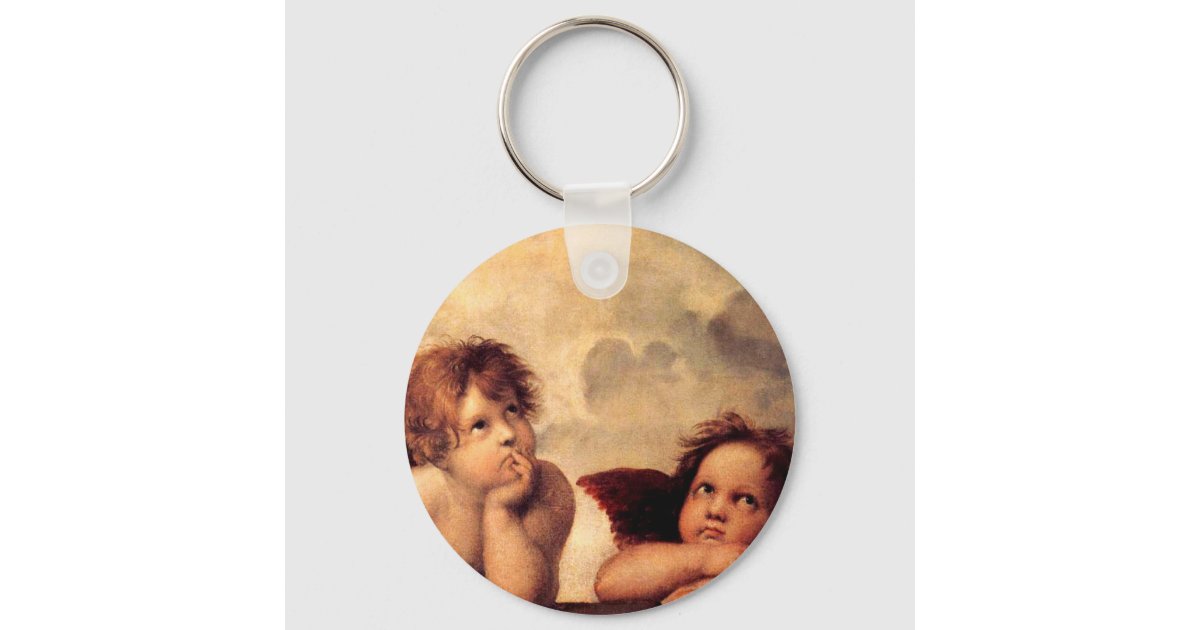 Raphael Cherubs Sistine Madonna Key Chain | Zazzle