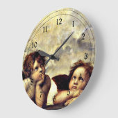 Raphael: Putti, Detail from the Sistine Madonna Large Clock | Zazzle
