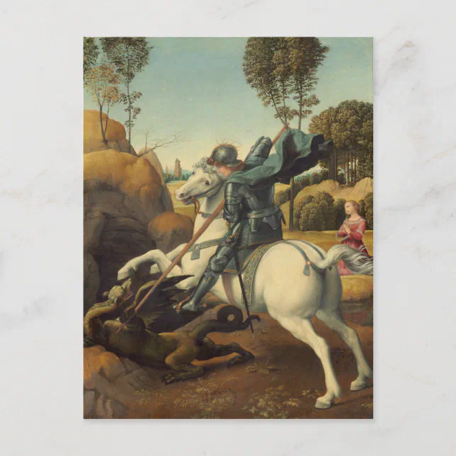 Raphael - Saint George and the Dragon Postcard | Zazzle