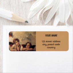 Raphael,Sistine Cherub Label | Zazzle