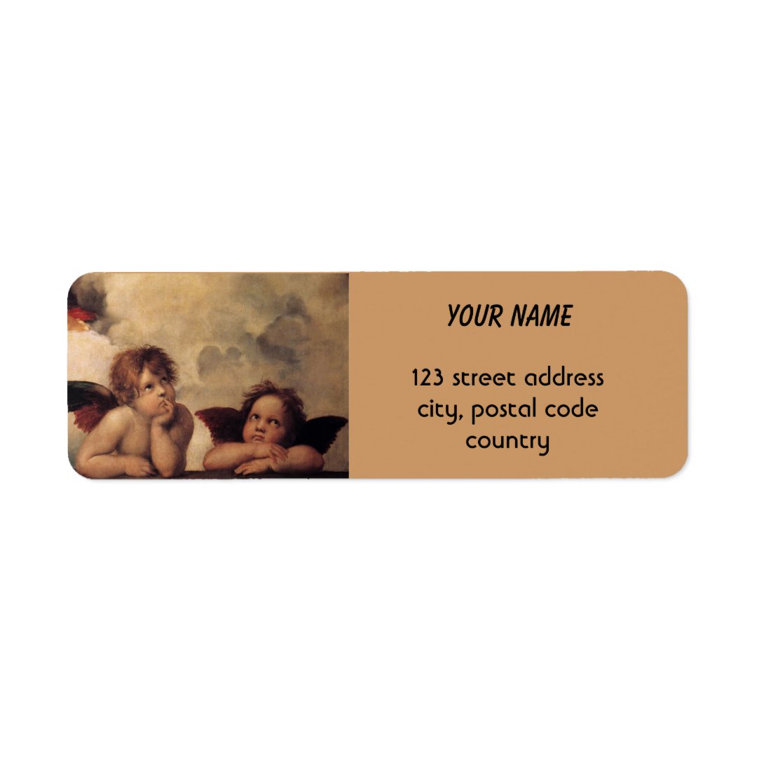 Raphael,Sistine Cherub Label | Zazzle
