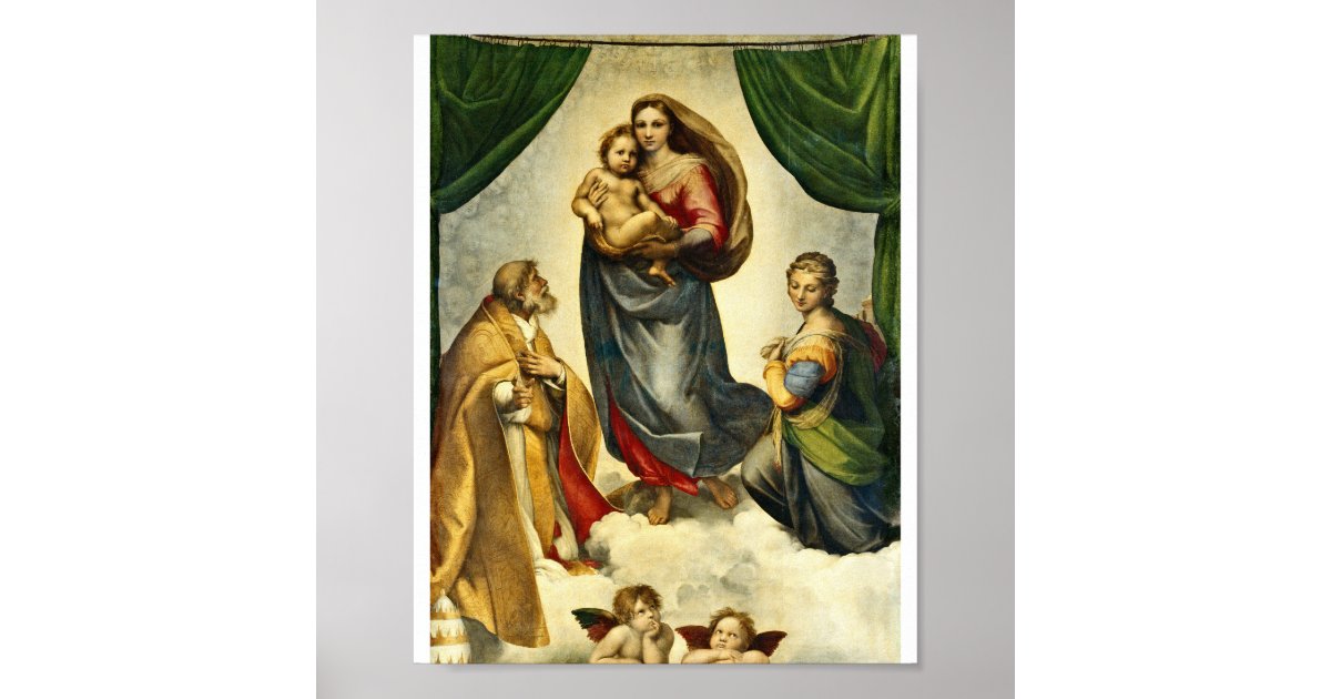 Raphael - The Sistine Madonna Poster | Zazzle