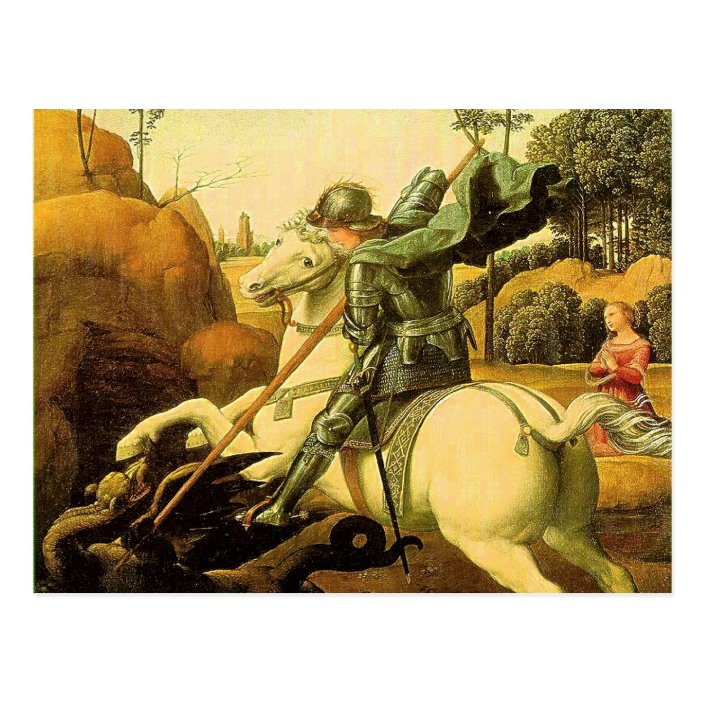 Raphael's "St. George and the Dragon" (circa 1505) Postcard | Zazzle.com