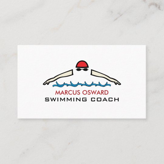 Rapid Swimming Icon, Swimming Coach & Lifeguard Business Card | Zazzle.com