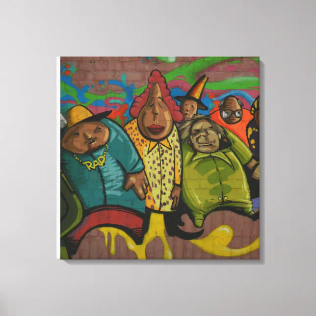 Rapper urban graffiti Street art, real world art Canvas Print | Zazzle