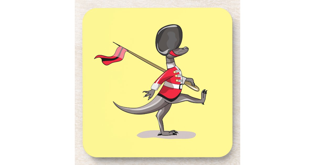 Raptor Dressed As A British Guard. Beverage Coaster | Zazzle