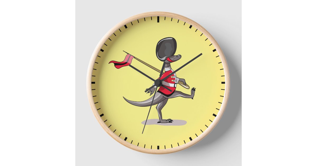Raptor Dressed As A British Guard. Clock | Zazzle