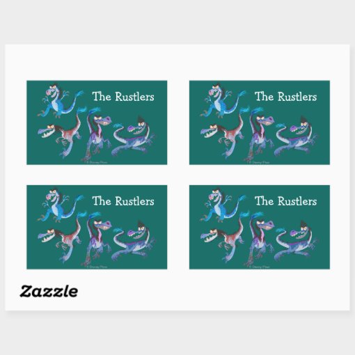 Raptor Group Graphic Rectangular Sticker | Zazzle