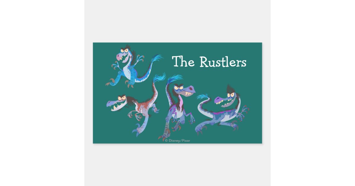 Raptor Group Graphic Rectangular Sticker | Zazzle
