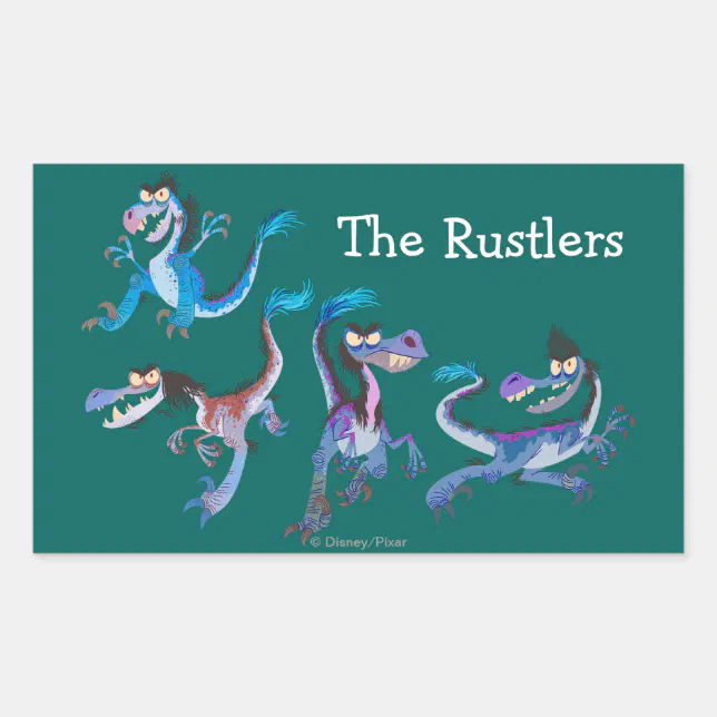 Raptor Group Graphic Rectangular Sticker | Zazzle