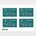 Raptor Group Graphic Rectangular Sticker | Zazzle