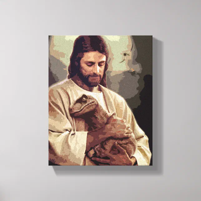 Raptor Jesus Canvas Print | Zazzle