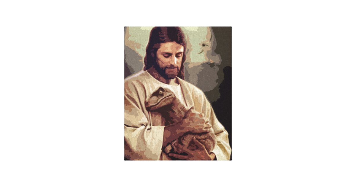 Raptor Jesus Canvas Print | Zazzle
