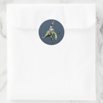 Raptor Rodeo Jesus Classic Round Sticker | Zazzle
