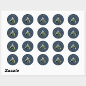Raptor Rodeo Jesus Classic Round Sticker | Zazzle