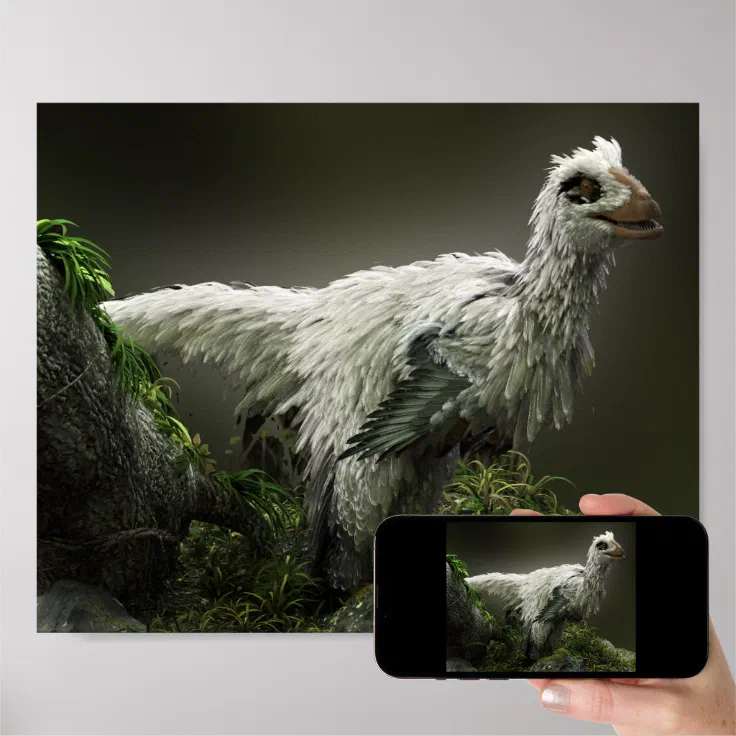 Raptor with feathers poster | Zazzle